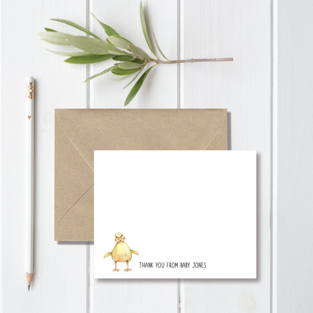 Gender Neutral Thank You Notes, Baby Thank You Cards, Gender Neutral ...