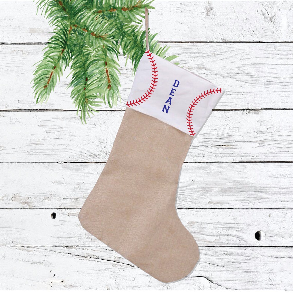 Baseball Christmas Stocking Christmas Stocking Stocking for | Etsy