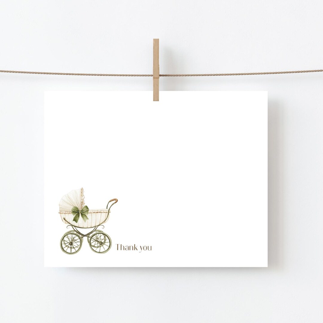 Gender Neutral Baby Shower Thank You Cards, Personalized, Note - Etsy