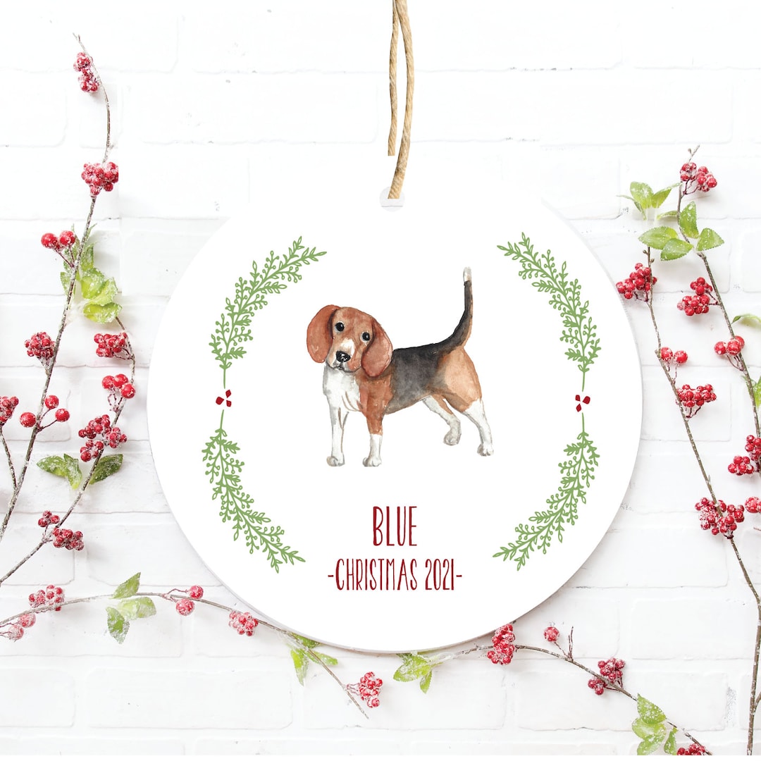 Beagle Ornament, Beagle Christmas Ornament, Beagle Christmas Ornament ...