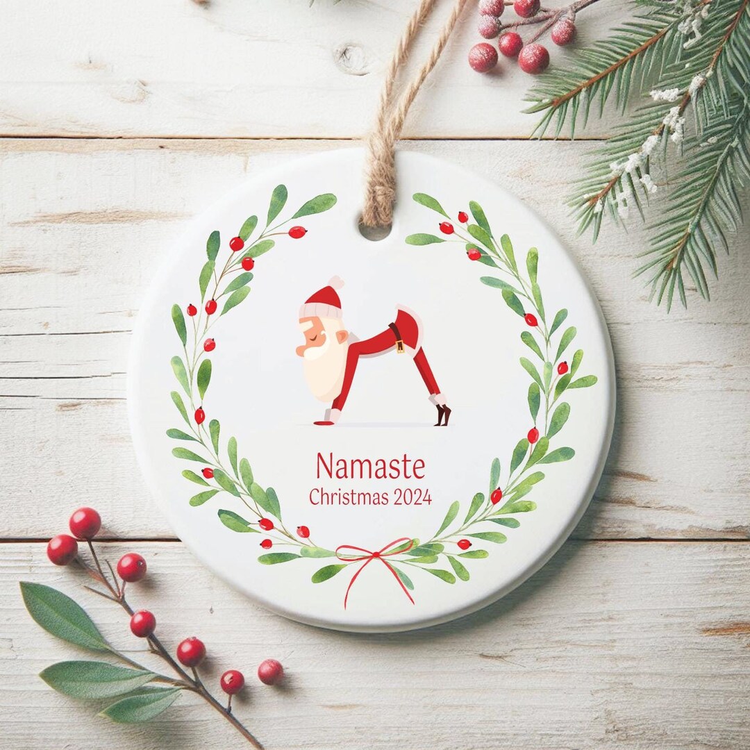 Yoga Christmas Ornament, Christmas Ornament Yoga, Namaste Ornament ...