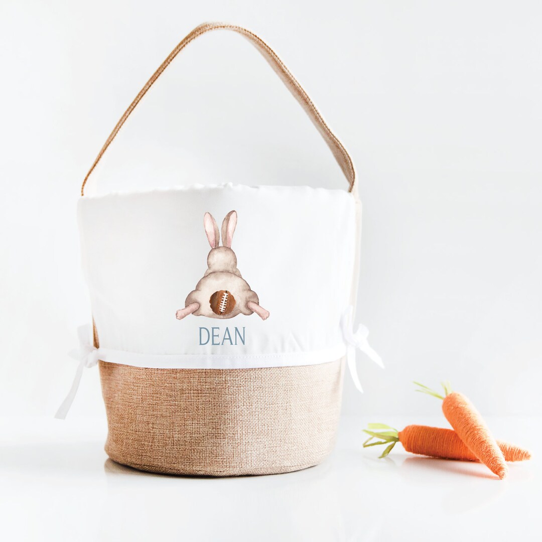 Football Easter Basket, Egg Hunt, Personalized Easter Basket, Easter ...