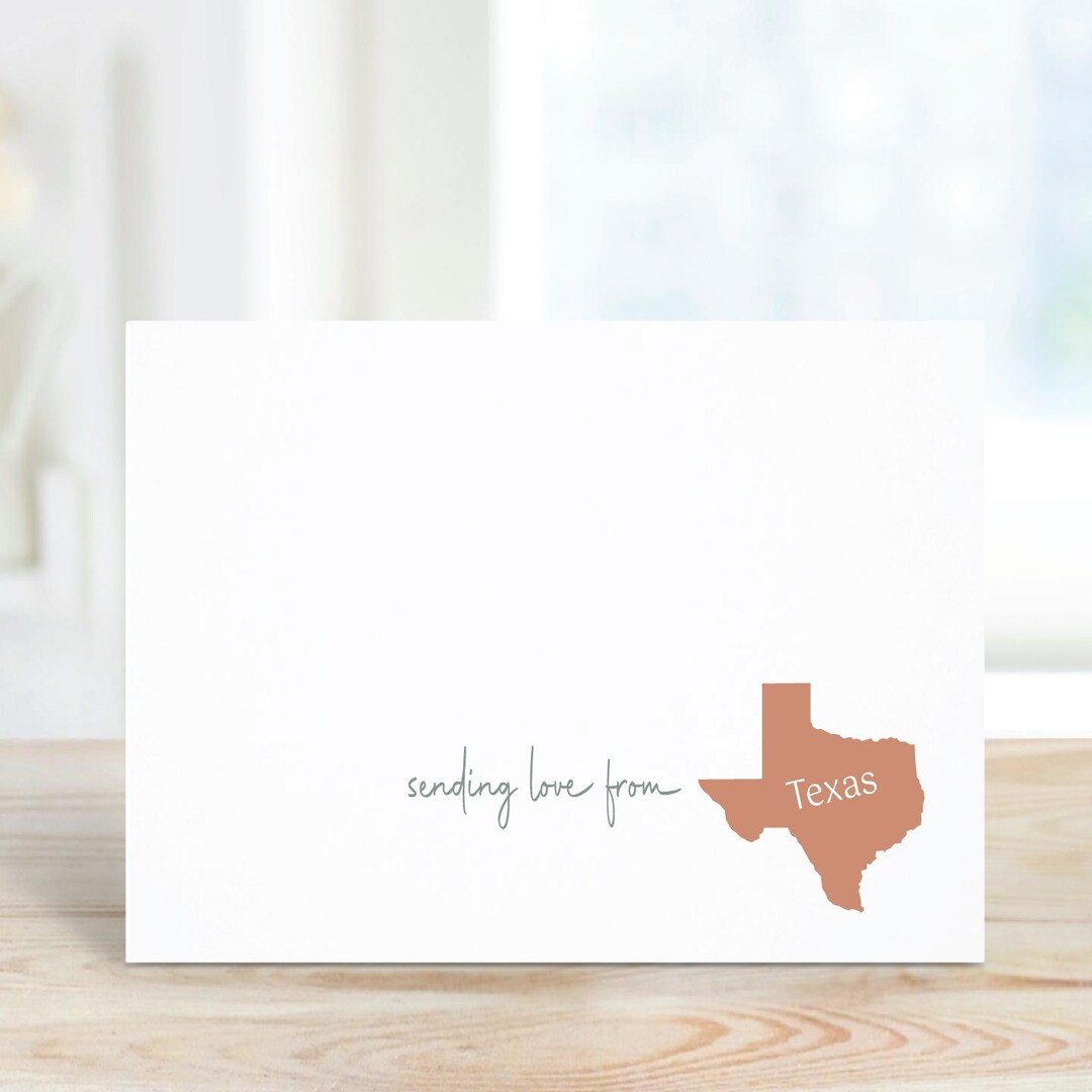 State Note Cards, State Stationery, Map, Personalized Note Cards ...
