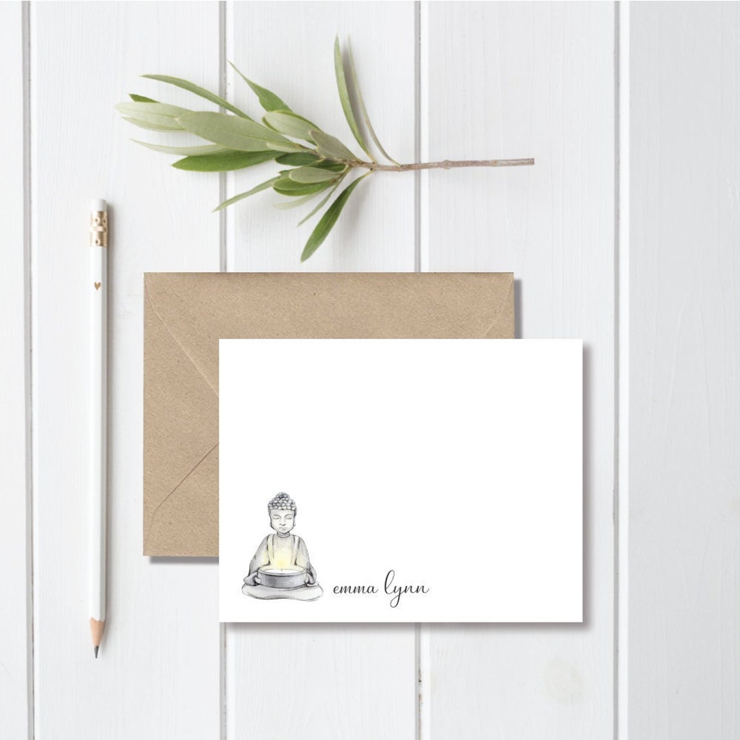 Yoga Stationery, Yoga Gift, Yoga Stationary, Set, Note Card Set ...