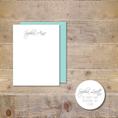 Stationary Gift Set / Personalized Stationery Notecard Set | Etsy