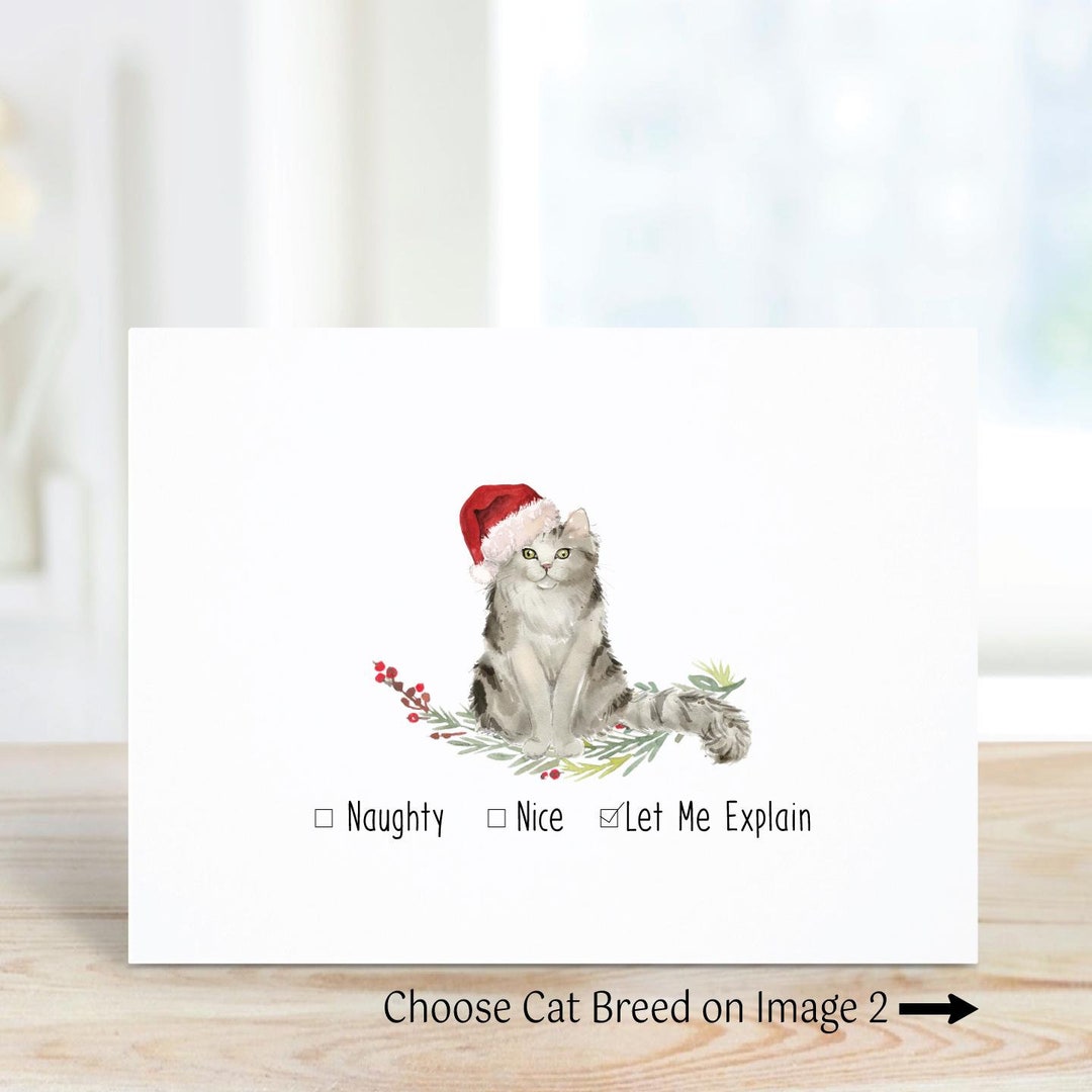 Cat Christmas Cards, Holiday Card Set, Cats, Cat Stationery, Cat Cards ...