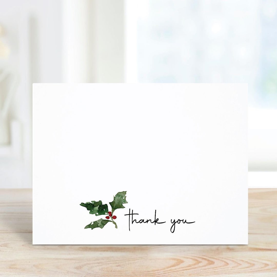 Christmas Thank You Cards, Holiday Thank You Cards, Christmas Thank ...