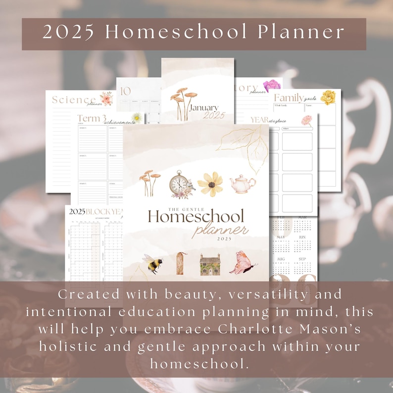 2025 Charlotte Mason Homeschool Planner Yearly, Monthly + Daily Layouts ...