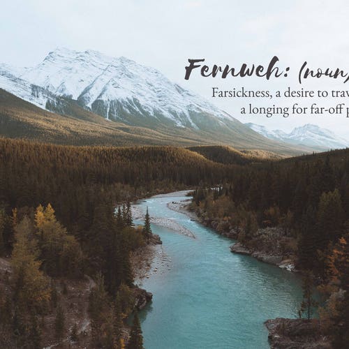 Fernweh Minimalist Art Travel Fernweh Definition | Etsy