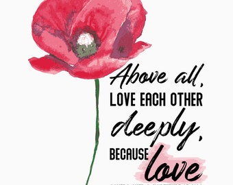 Poppy Bible Verse - Etsy