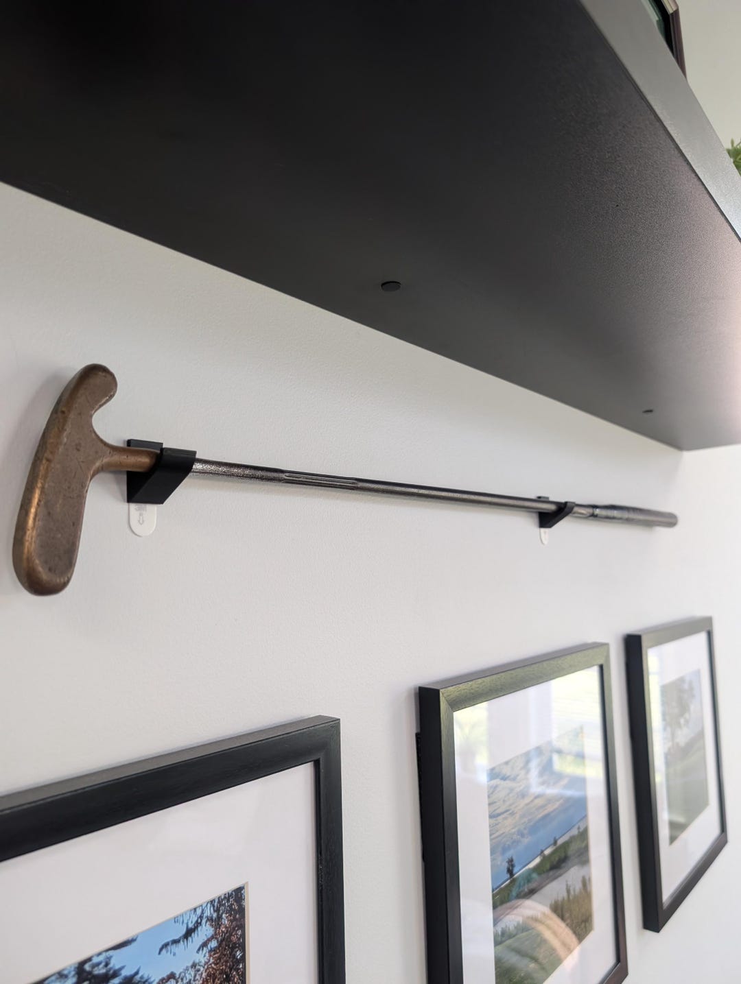 Golf Club Display | Wall Mount Putter Hook | Golf Room Decor | Golf ...