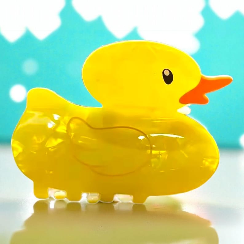 Yellow Duck Hair Claw Clip, Cute Acrylic Animal Hair Accessory for ...