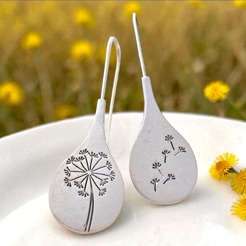 Dandelion Stamped Jewelry - Etsy