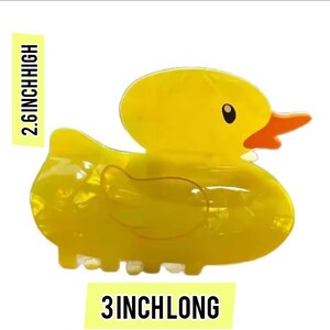 Yellow Duck Hair Claw Clip, Cute Acrylic Animal Hair Accessory for ...