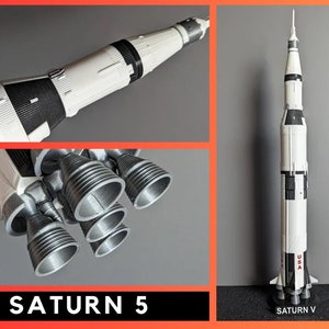Saturn V 1:99 Model Rocket - Precision 3D Printed Replica | Perfect for ...