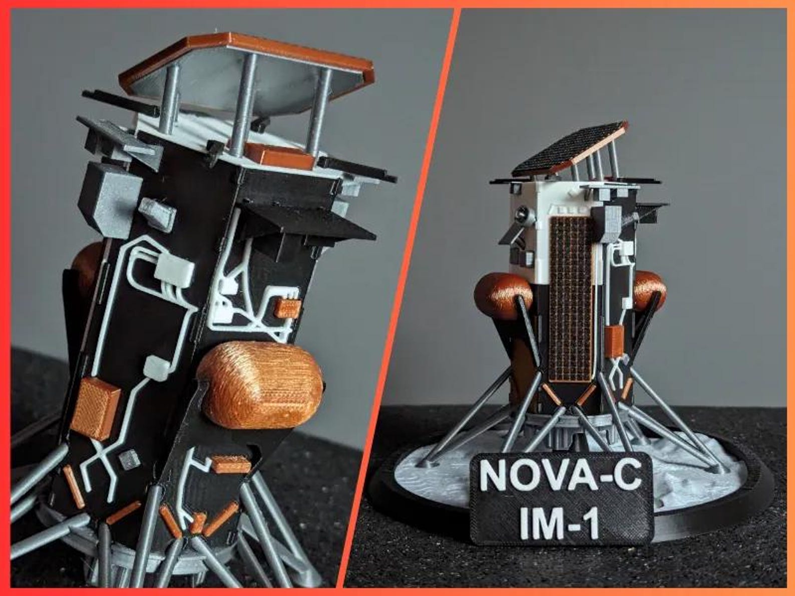 1:10 Scale NOVA-C IM-1 Lunar Lander Model Kit | Detailed 3D Printed ...