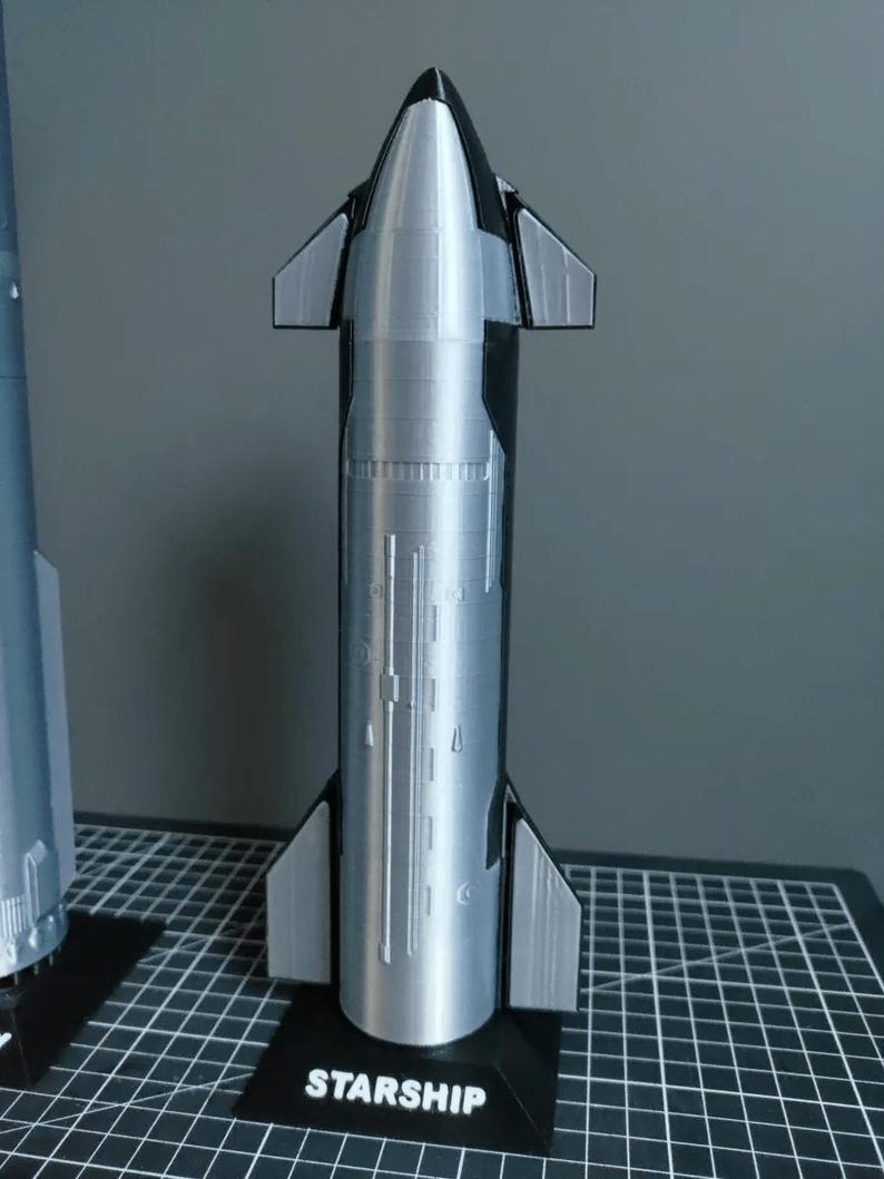 Spacex 1:99 Starship S24/B7 Model Rocket BIG Detailed 3D Printed ...