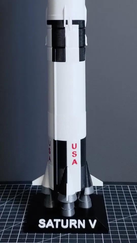Saturn V Rocket Model - Precision 3D Printed, 1:99 Scale Replica - Etsy