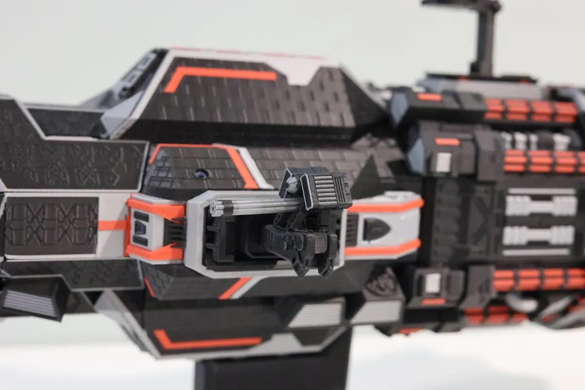 1:1000 Rocinante Model Kit | 3D Printed Ship From the Expanse | DIY Sci ...