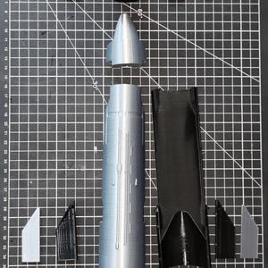 Spacex 1:99 Starship S24/B7 Model Rocket - BIG Detailed 3D Printed ...
