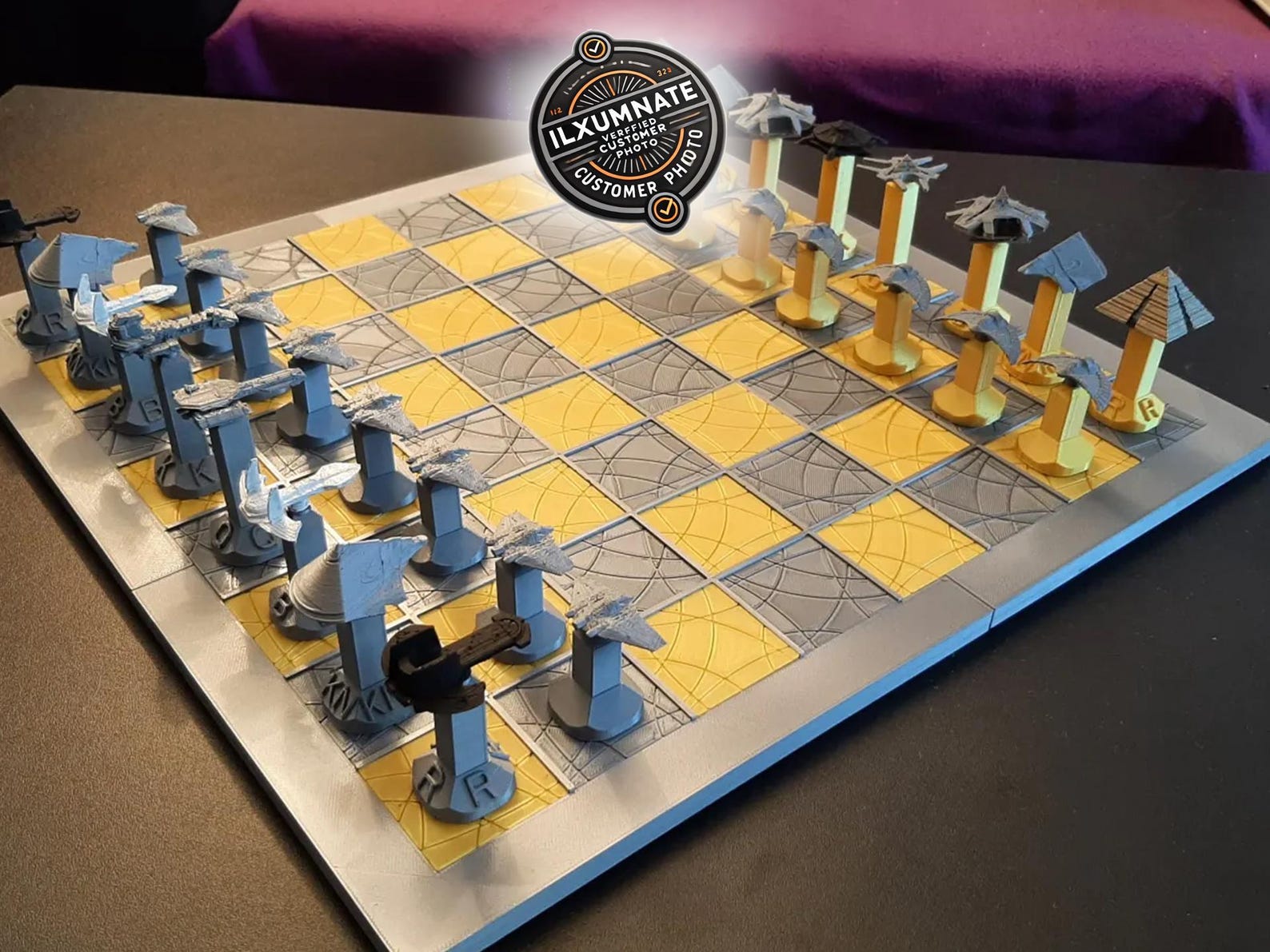 Stargate Chess Set: 3D Printed Sci-fi Collectible, DIY Assembly - Etsy