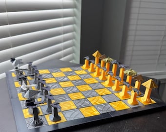 Stargate Chess | 3D Printed Chess Pieces & Board | DIY Sci-fi Chess Set ...