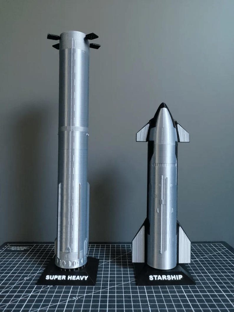 Spacex 1:99 Starship S24/B7 Model Rocket - BIG Detailed 3D Printed ...