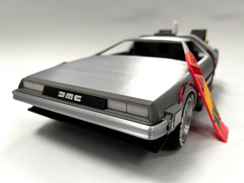 Back to the Future Delorean Model: 3D Printed Time Machine Collectible ...
