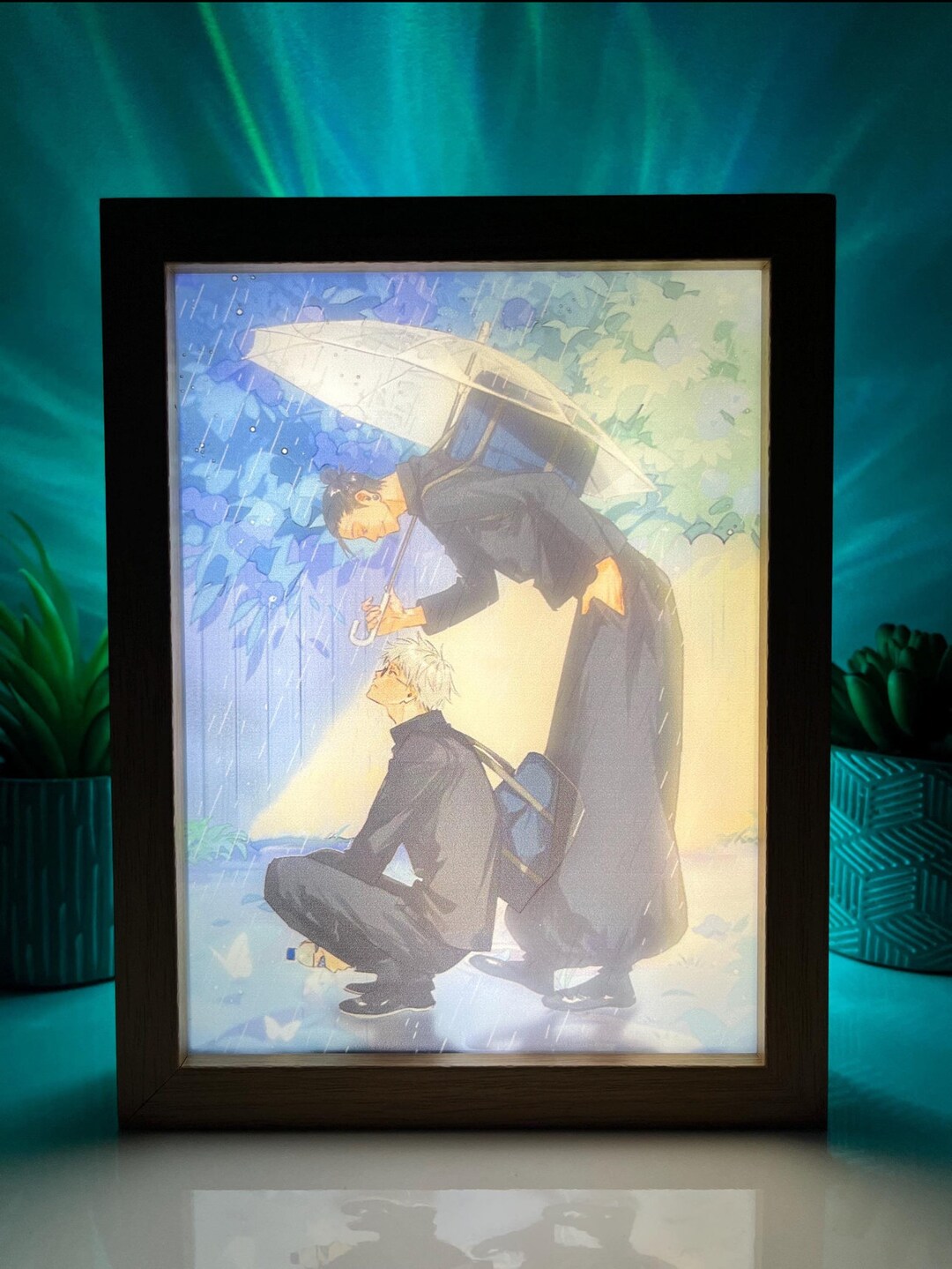 Anime Gojo JJK LED Photo, Customisable Art Frame Light, Customisable ...
