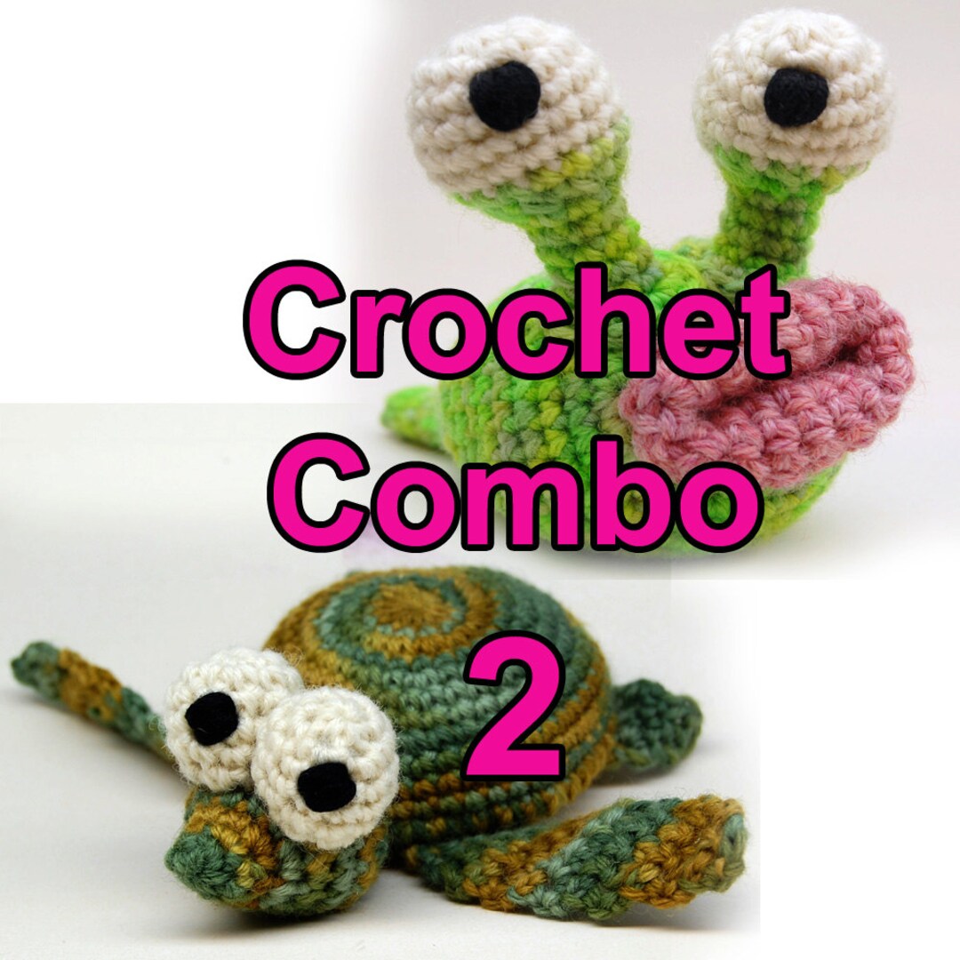 Crochet Garden Slug and Baby Sea Turtle Amigurumi Plush Toy Pattern ...