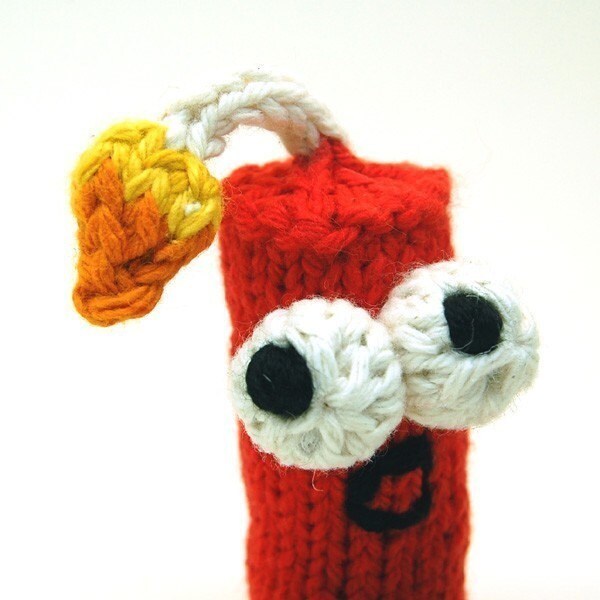 Punky and Kaboom Firecracker Amigurumi Explosive Plush Toy Knitting ...