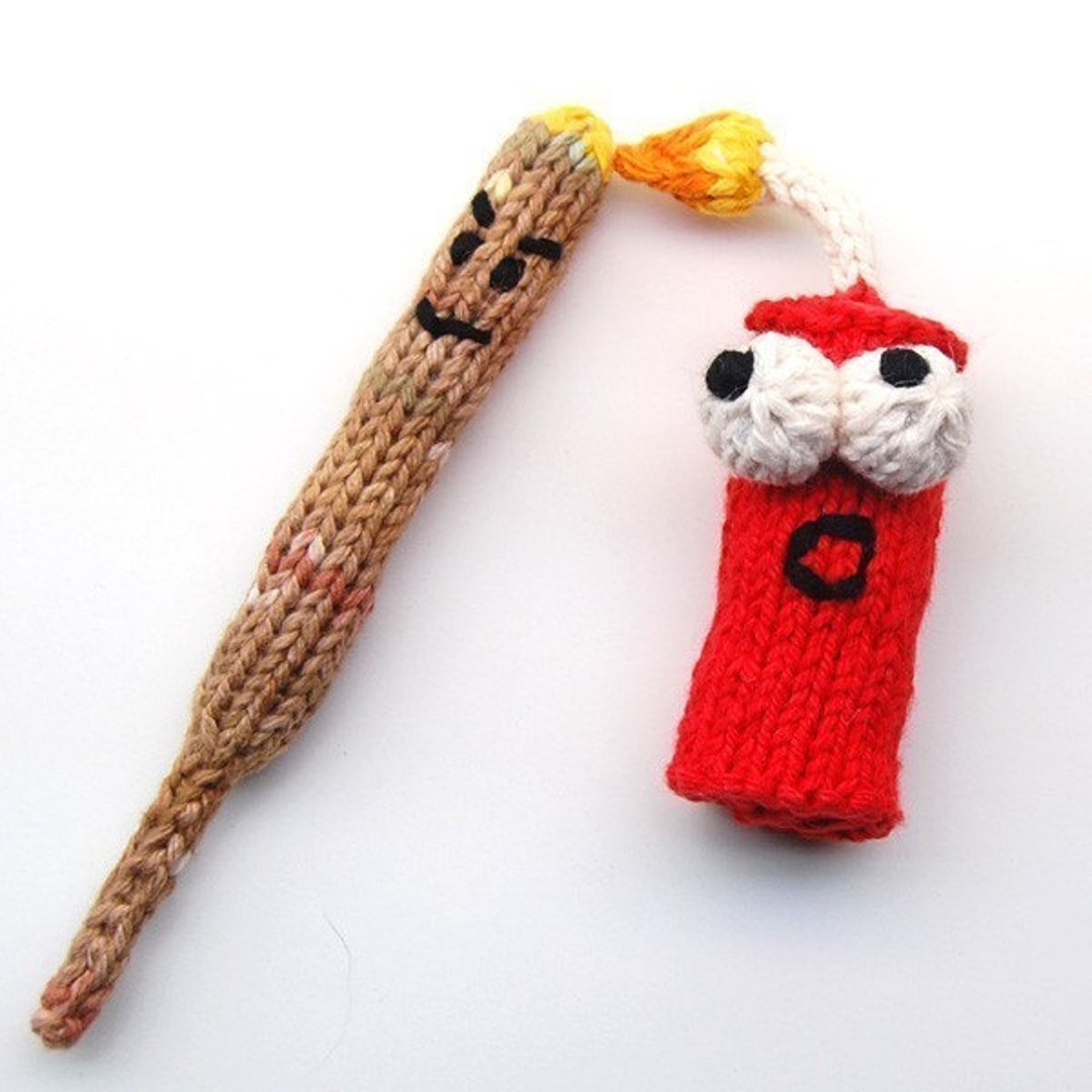 Punky and Kaboom Firecracker Amigurumi Explosive Plush Toy Knitting ...