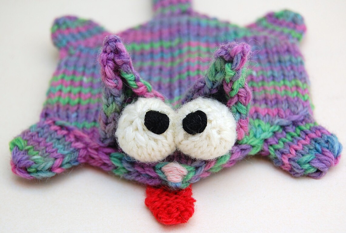 Splat Cat Amigurumi Plush Toy Coaster Knitting Pattern PDF - Etsy