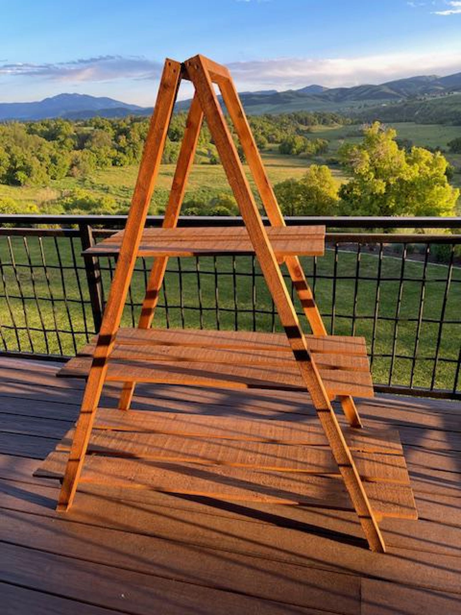 Rustic Farmhouse Ladder for Holiday Décor, Bookshelf, Plant Stand ...