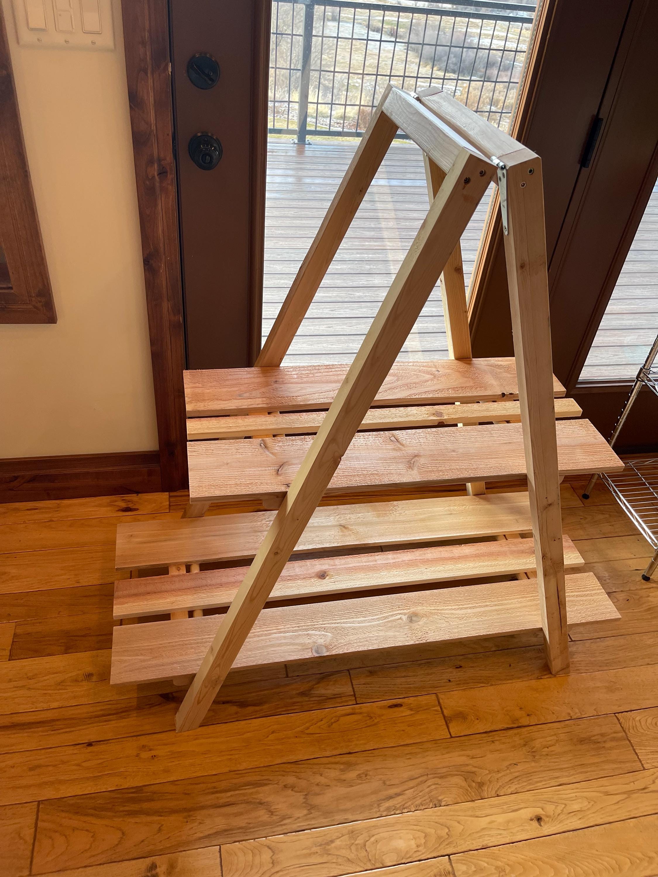 Rustic Farmhouse Ladder for Holiday Décor, Bookshelf, Plant Stand ...