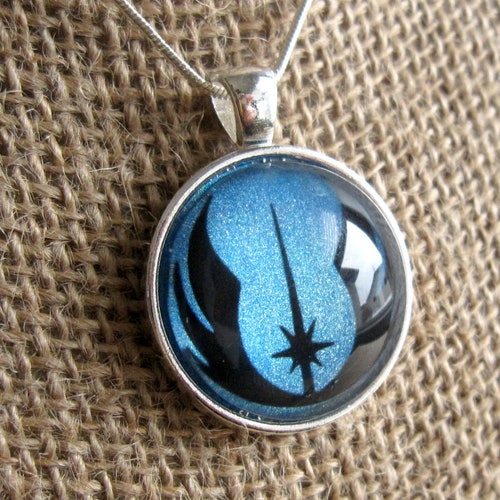 Jedi Symbol Pendant in Choice Red Black Yellow Green Purple - Etsy