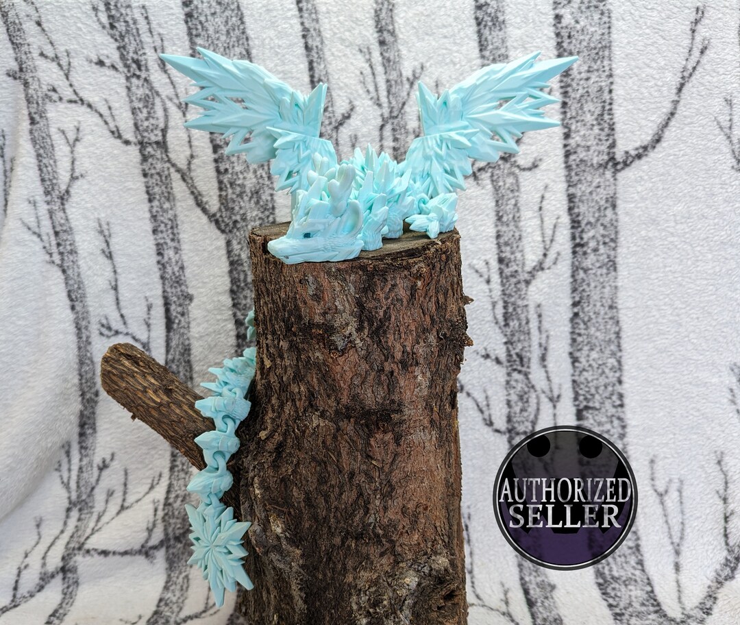 Ready to Ship 20 Inch Long Articulated Winter Dragon 3d Printed Full ...