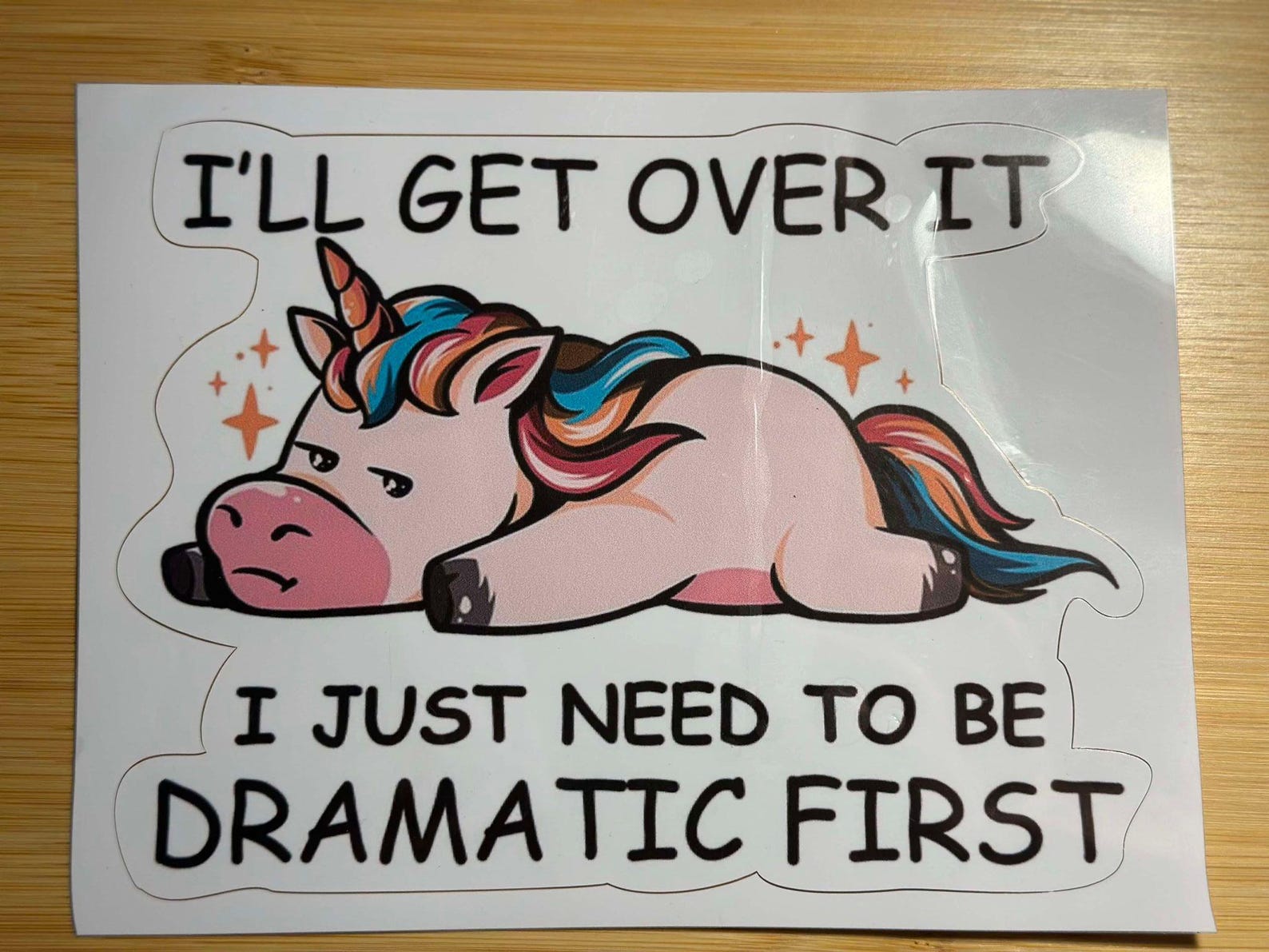 Dramatic Unicorn Car Decal - Etsy