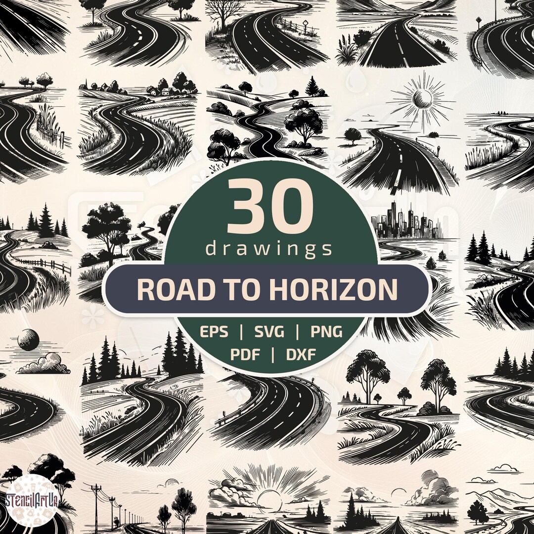 30 Scenic Highway Landscapes for Laser Engraving & Professional ...