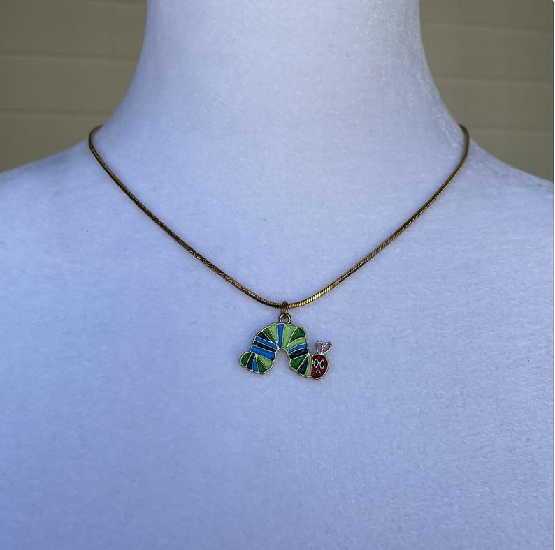 The Very Hungry Caterpillar Necklace – 18K Gold Plated Stainless Steel ...