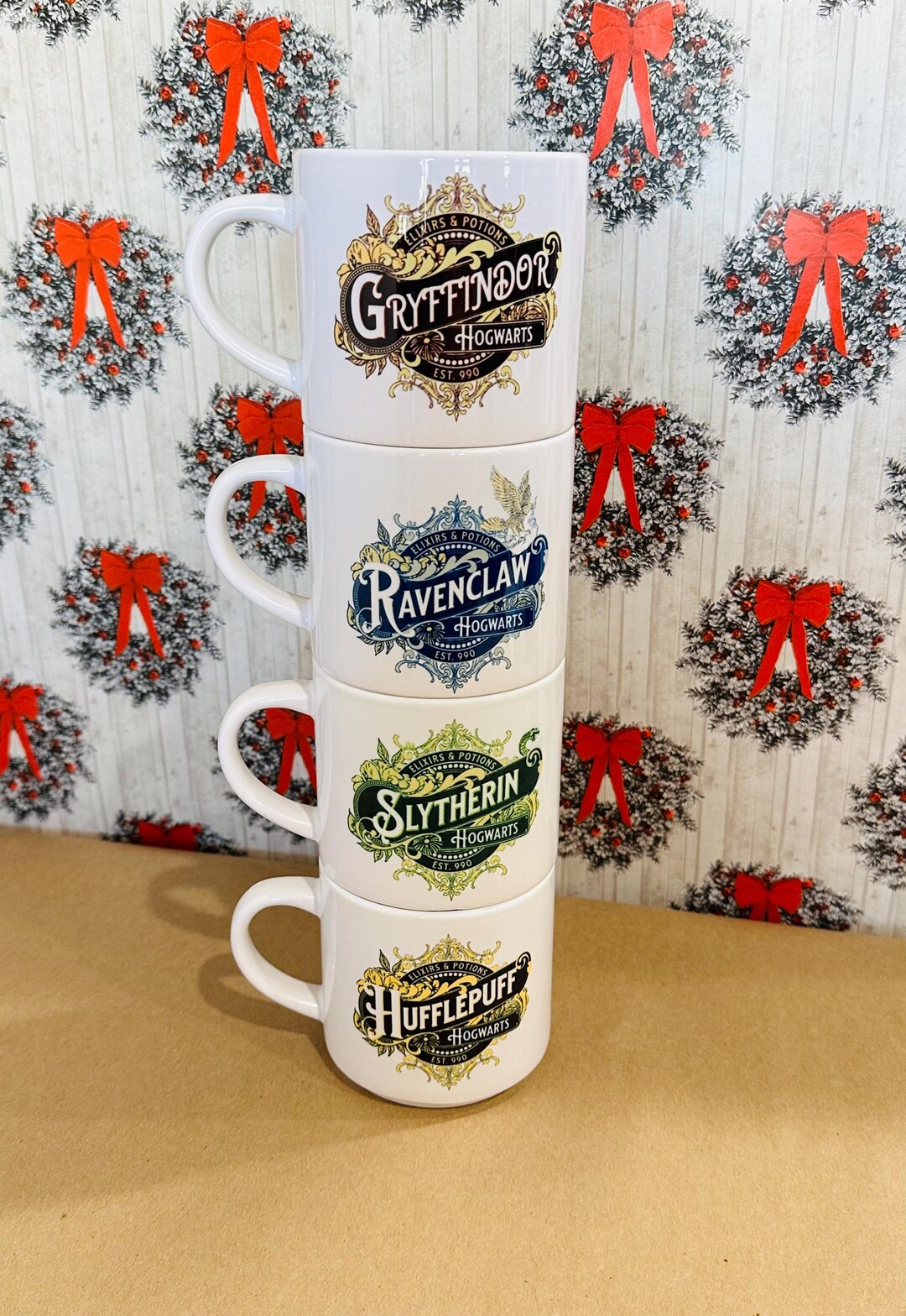HP House Crest Set of 4 11 Oz Mugs - Etsy