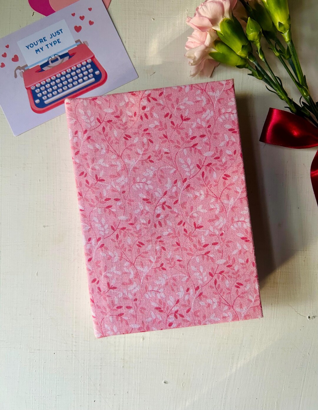 Pretty in Pink Mini Sketchbook / Hand-covered Sketchbook, Mini ...
