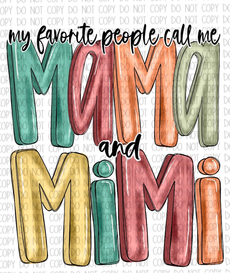 Mama & Mimi PNG, Watercolor Design, Sublimation (digital File) - Etsy