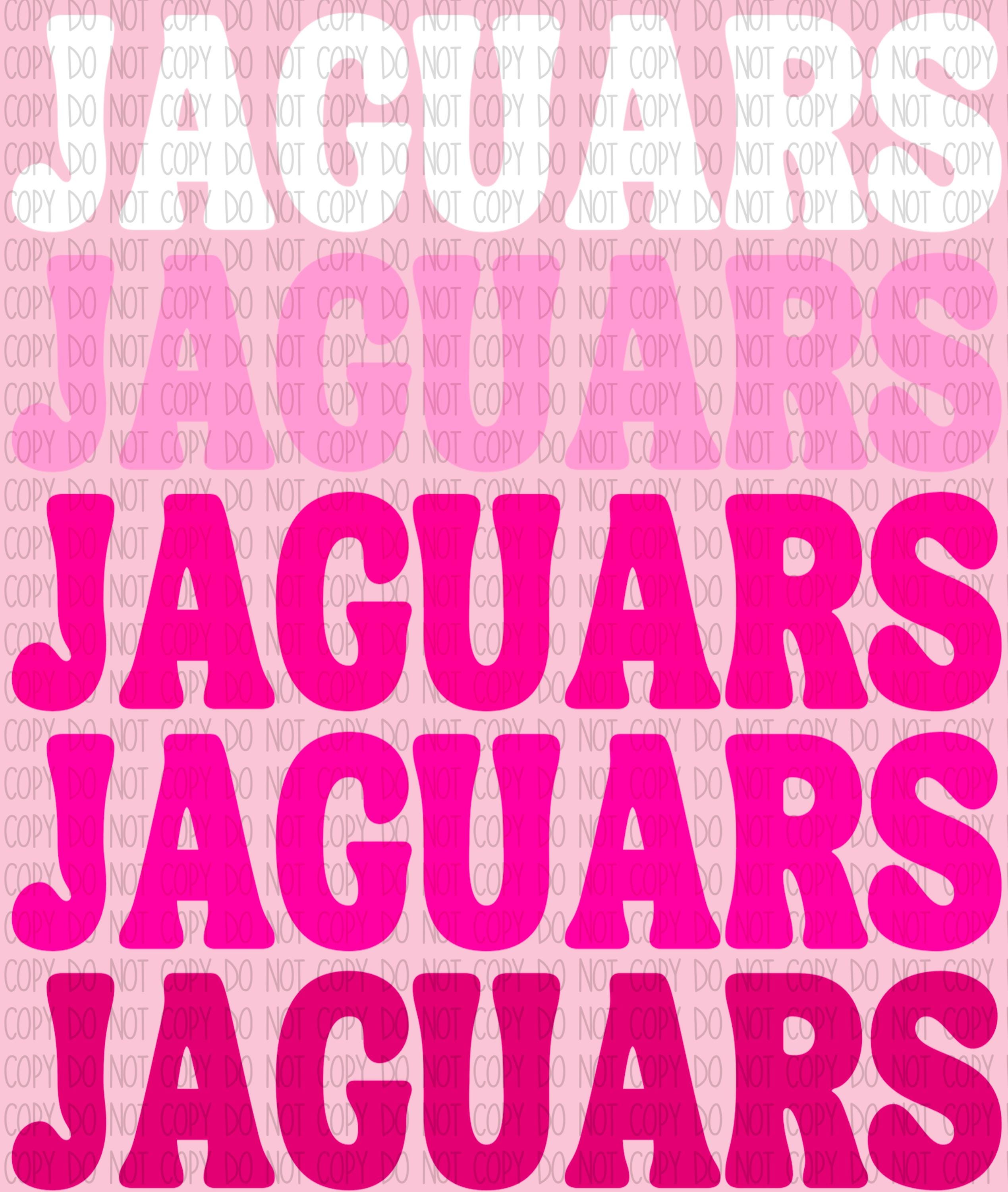 Pink Jaguars Mascot PNG, Pink Stacked Mascot Design - Jaguars, Digital ...