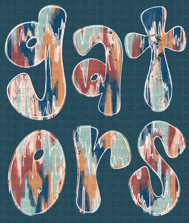 Gators Mascot PNG, Color Brushed Mascot Design - Gators, Digital File ...