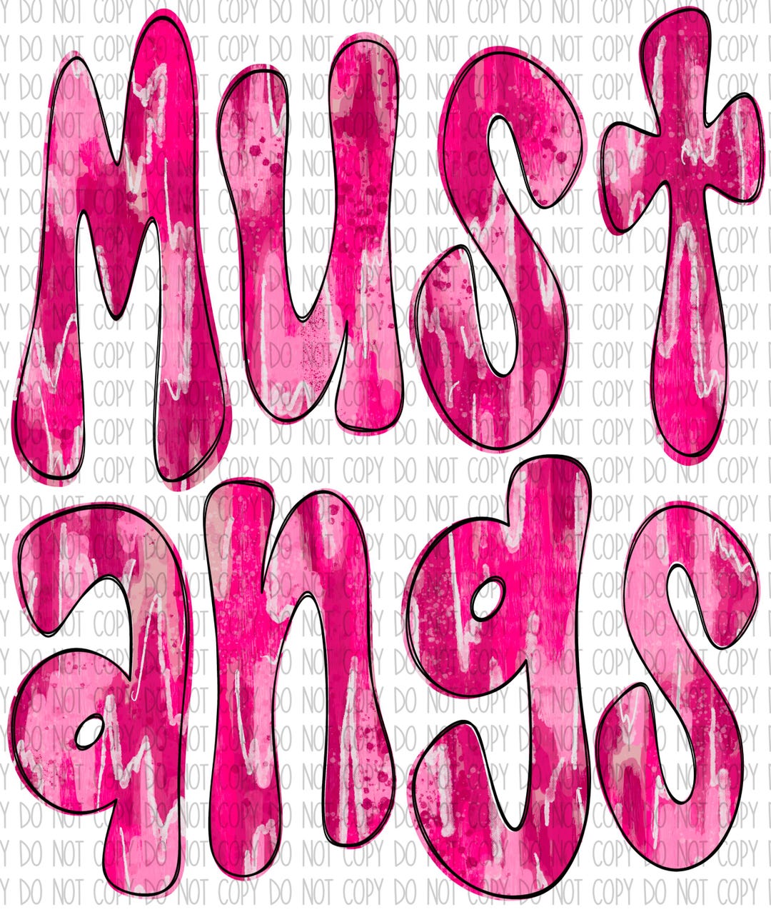 Pink Mustangs Mascot PNG, Color Brushed Design (digital File) - Etsy