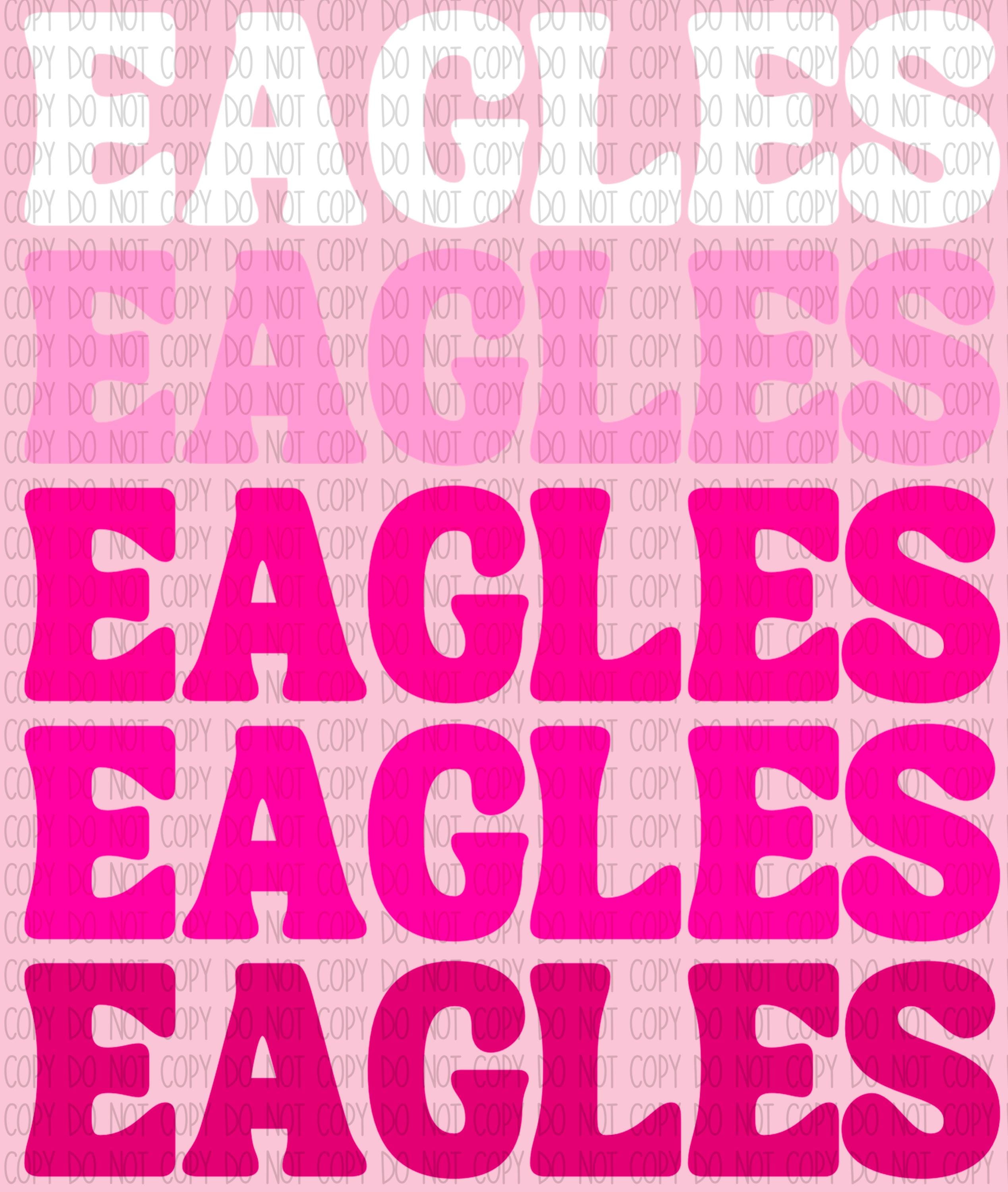 Pink Eagles Mascot PNG, Pink Stacked Mascot Design - Eagles, Digital ...