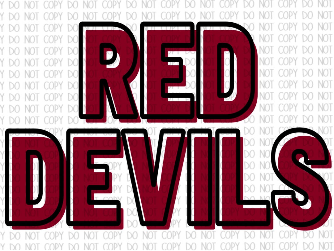 Red Devils Spliced Mascot PNG, Custom Design - Customs, Digital File ...