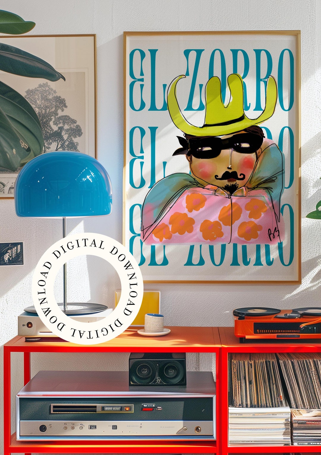 The Legend of Zorro Retro Wall Art Colorful Trendy Poster Zorro Art ...