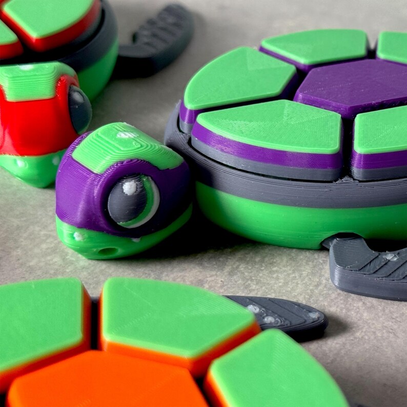 Ninja Warrior Fidget Turtles | Fun Mutant Sensory Keychain Toy for ...